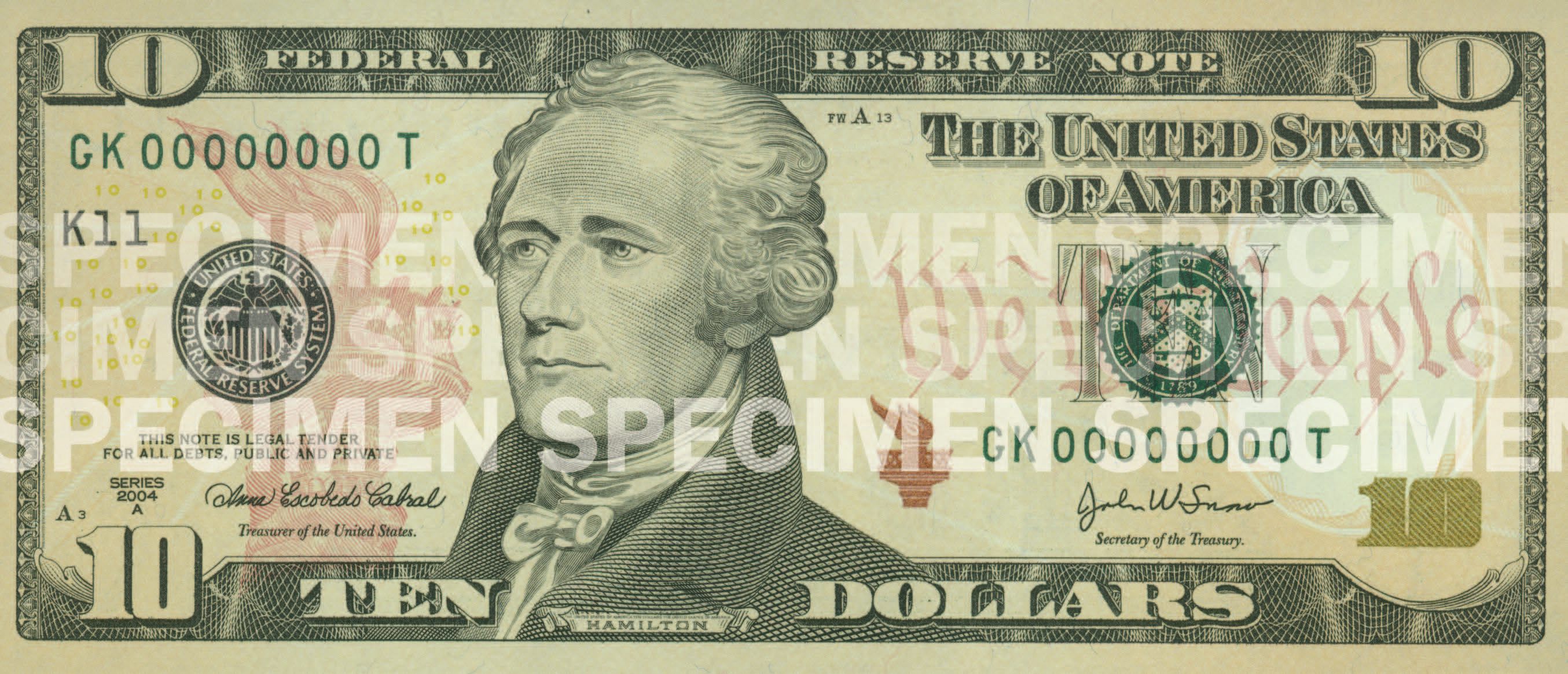 US $10 obverse | U.S. Currency Education Program
